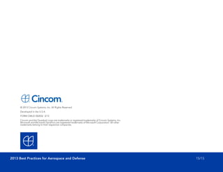 2013 best practices for aerospace and defense | PPT