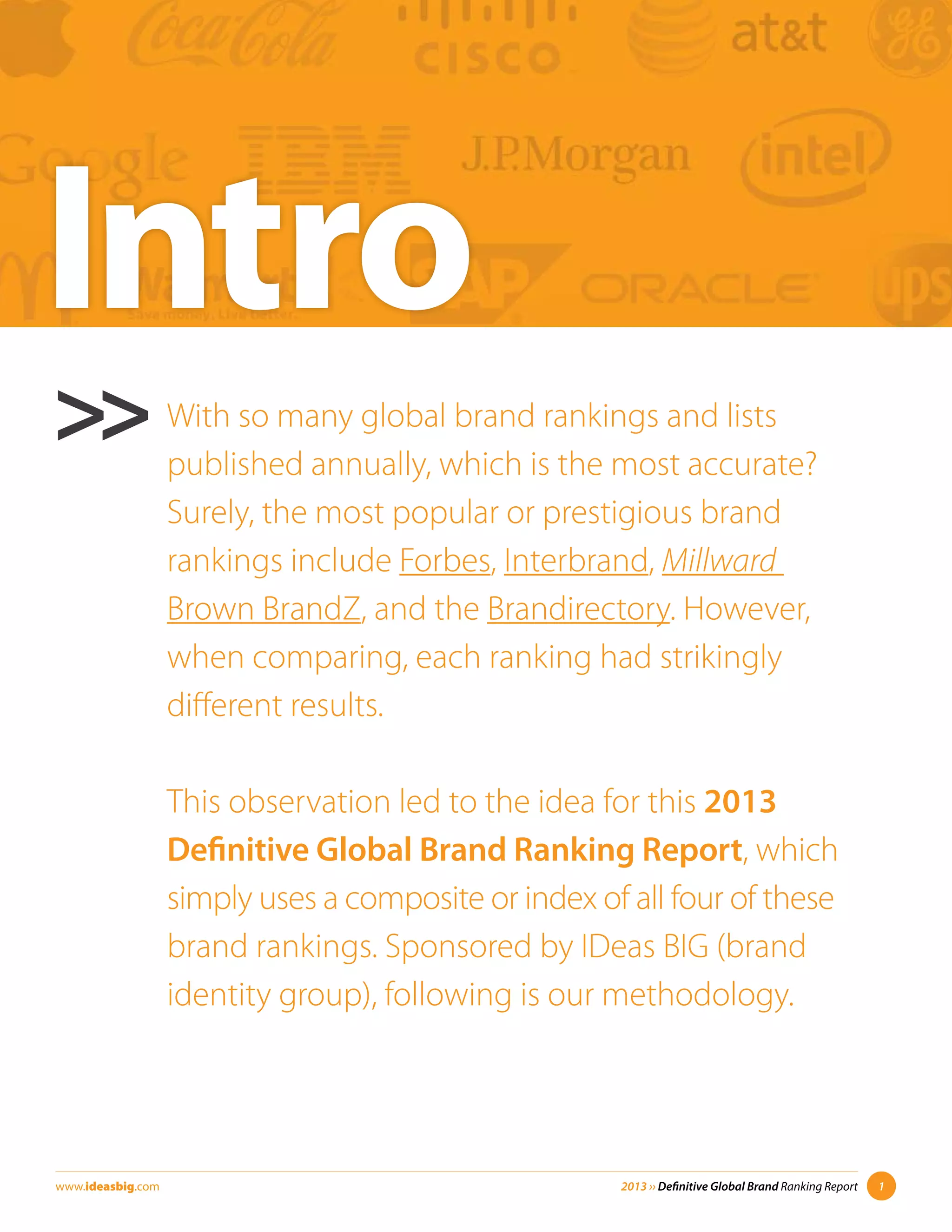 2013 Definitive Global Brand Ranking Report | PDF
