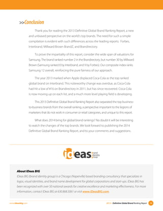 2013 Definitive Global Brand Ranking Report | PDF