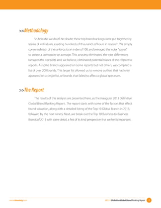 2013 Definitive Global Brand Ranking Report | PDF