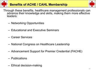 FACHE Advancement Presentation | PPT