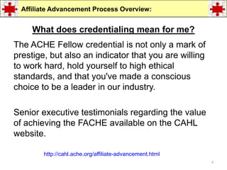 FACHE Advancement Presentation | PPT