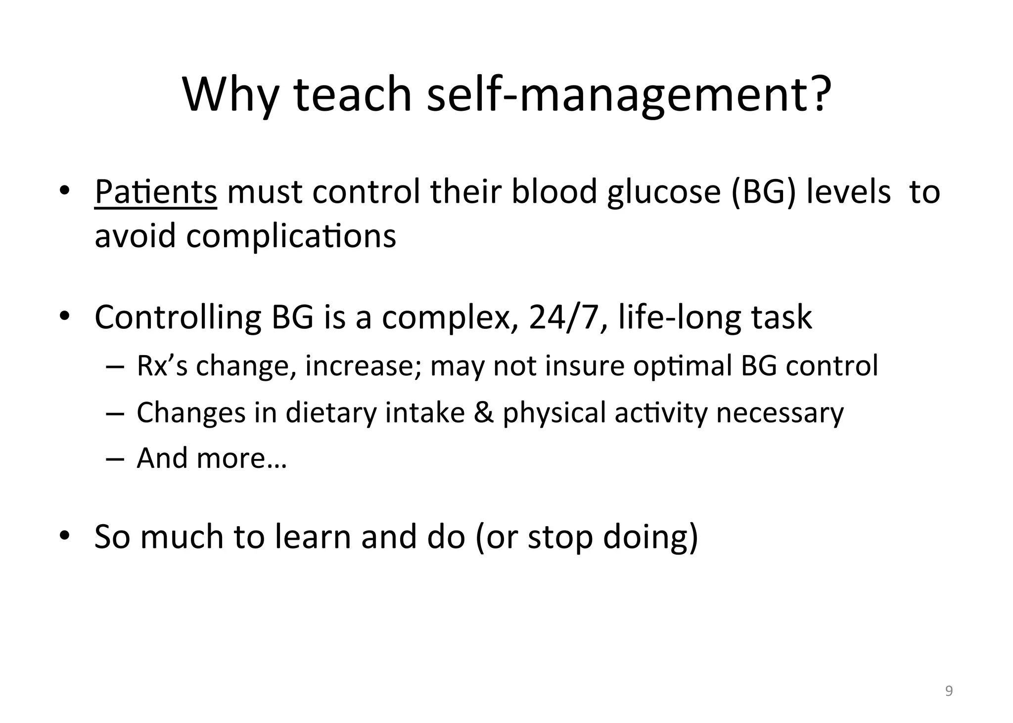 Teaching Diabetes Self-Management | PDF
