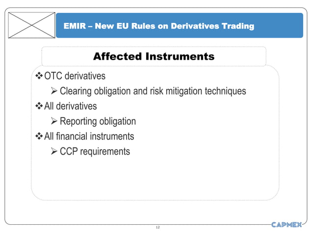 European Market Infrastructure Regulation (EMIR) - New EU Rules on ...