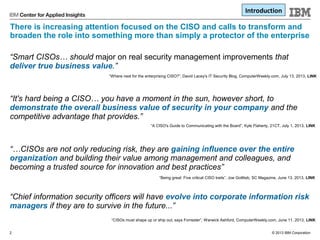 ciso-platform-annual-summit-2013-ciso assessment exec summary _ibm | PPT