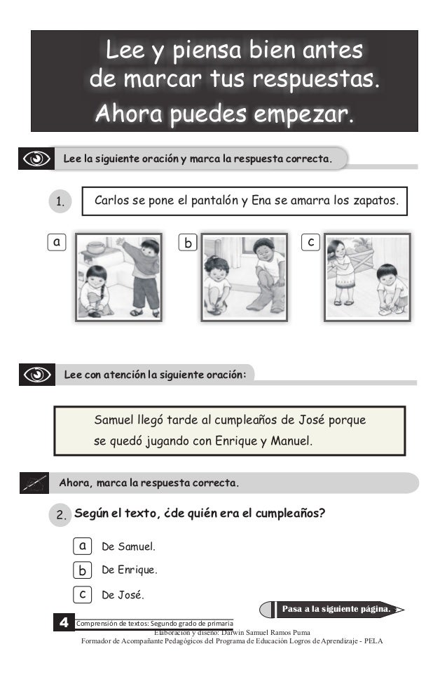 PRUEBA TIPO ECE 2do.