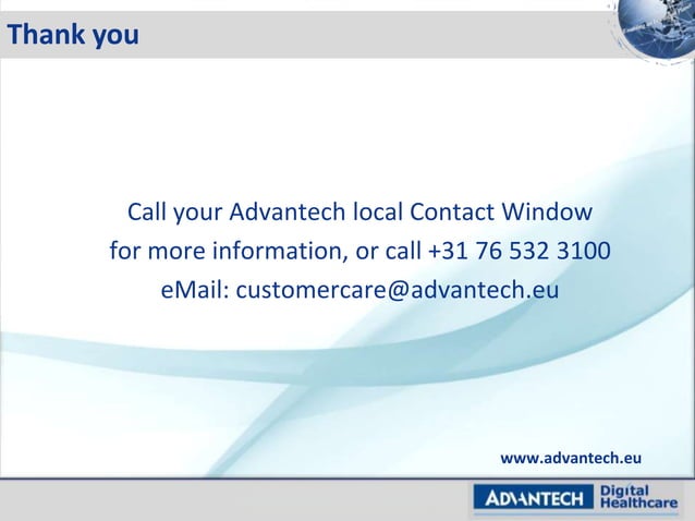 Advantech Digital Healthcare Company Introduction | PPT