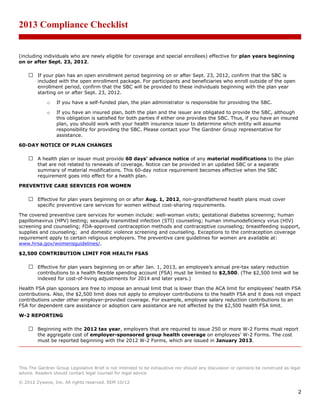 2013 compliance checklist | PDF