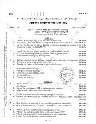 3rd Semester Civil Engineering (2013-December) Question Papers | PDF