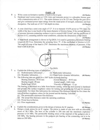 6th Semester Mechanical Engineering (2013-December) Question Papers | PDF