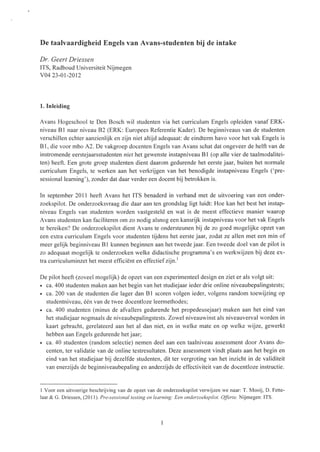 Geert Driessen (2013) De taalvaardigheid Engels van Avans-studenten bij ...