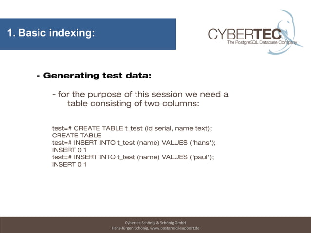 PostgreSQL: Advanced indexing | PPT
