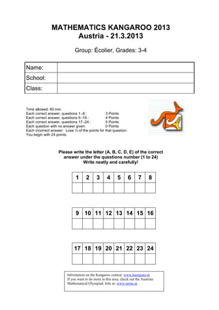 2013 ecolier austria | PDF