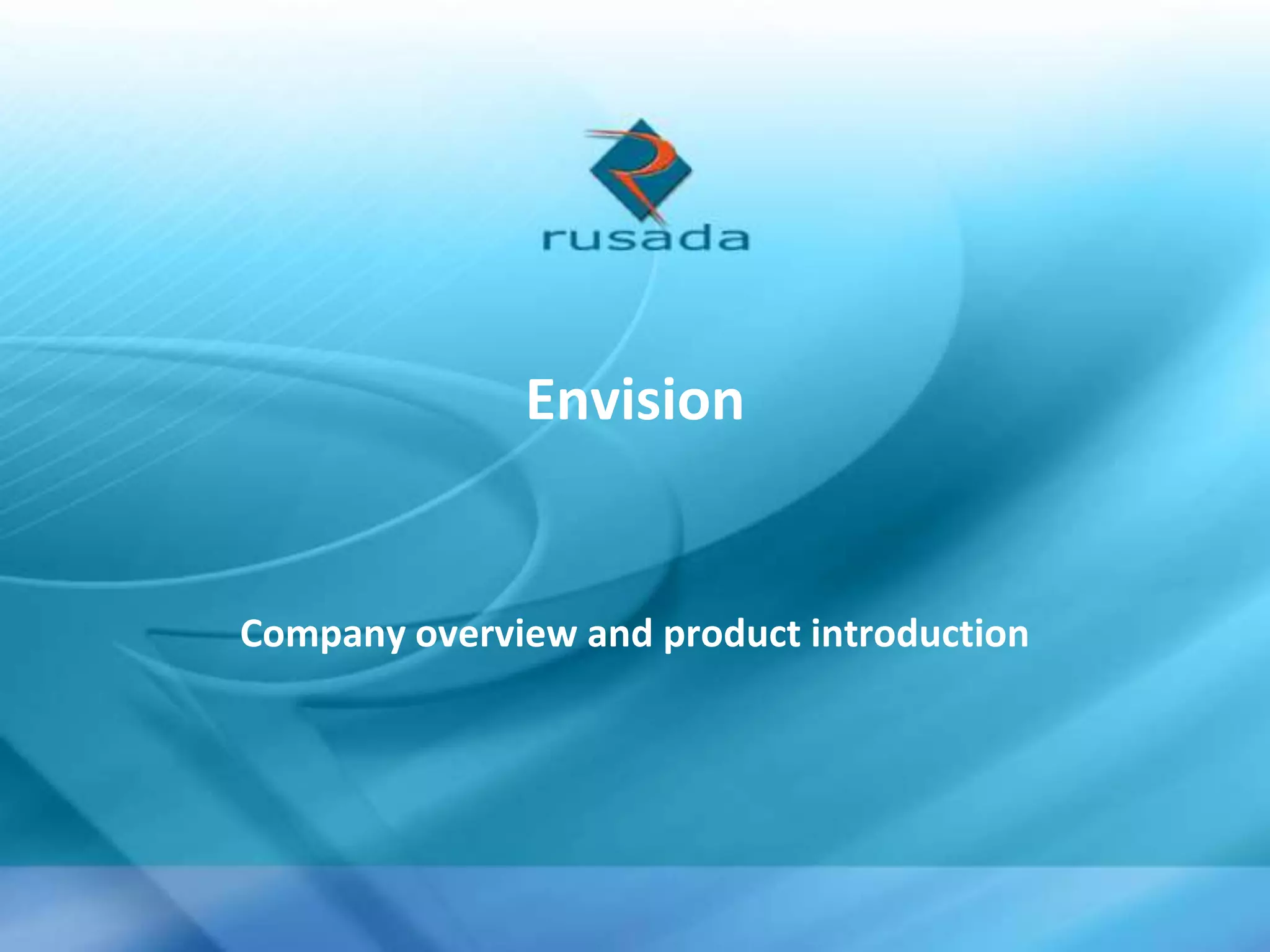 2014 Rusada Envision presentation with emphasis for rotary operations | PPTX