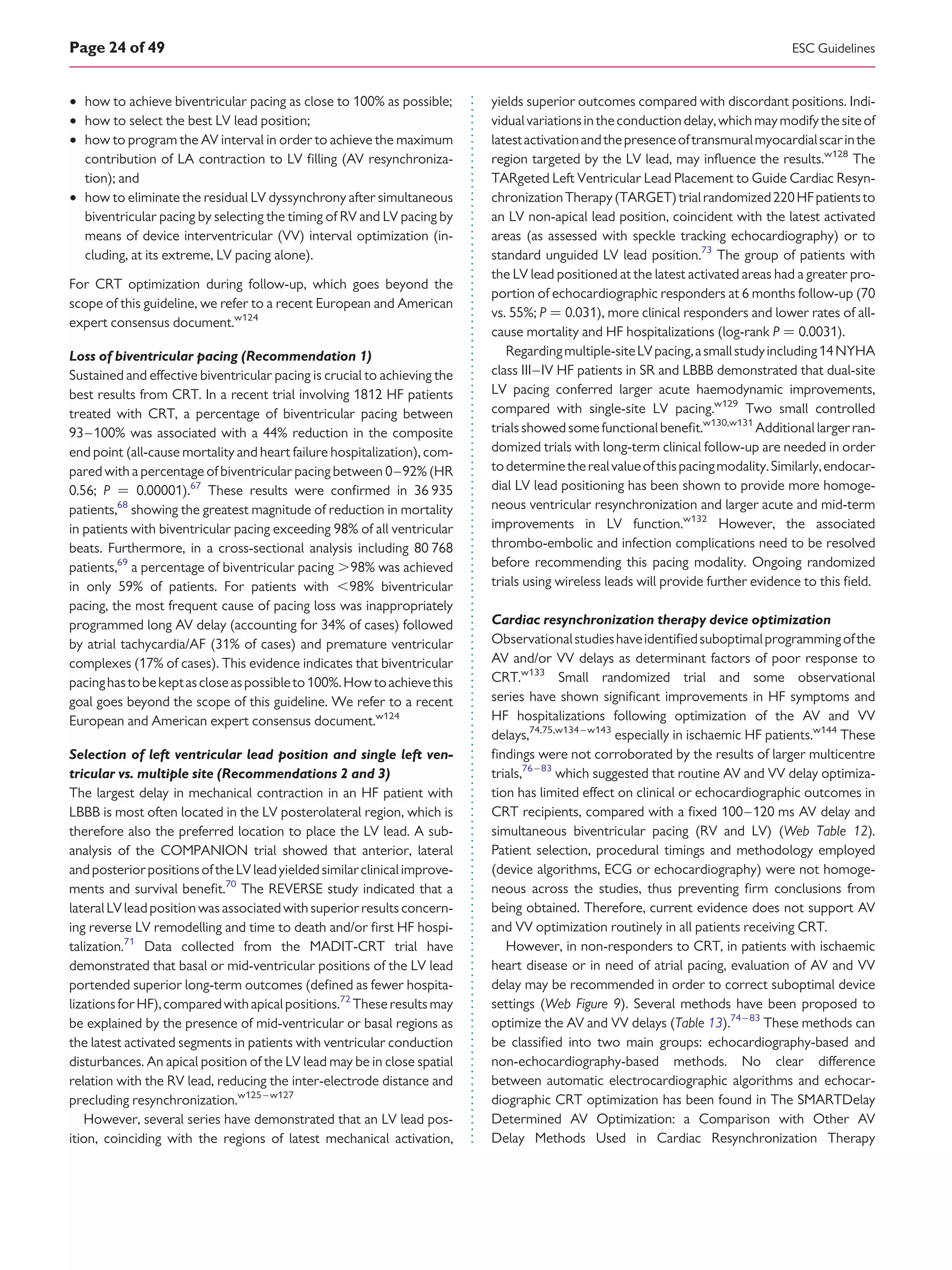 2013 esc guidelines on cardiac pacing and cardiac resynchronization ...
