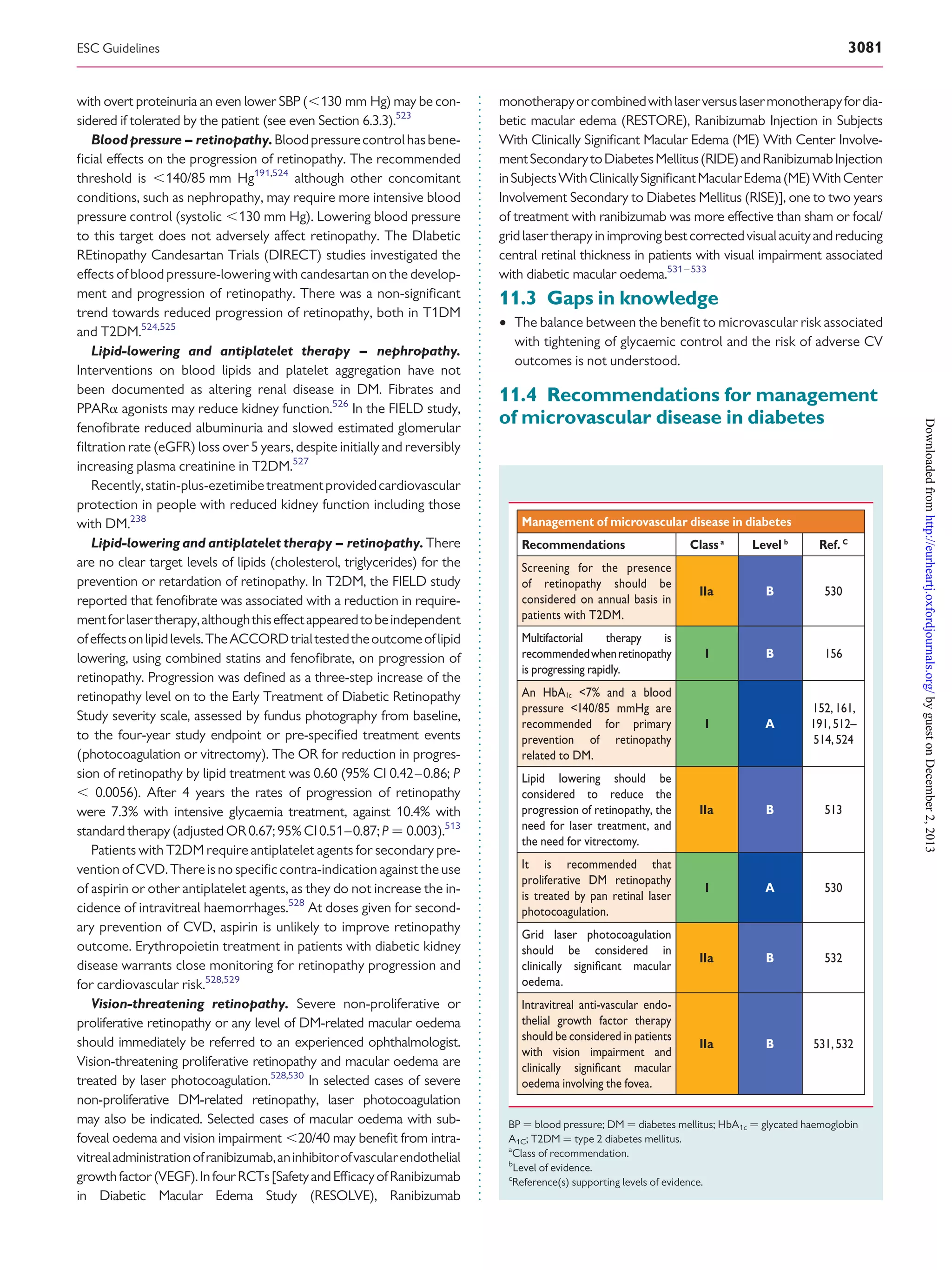 2013 esc guidelines on diabetes, pre diabetes, and cardiovascular ...