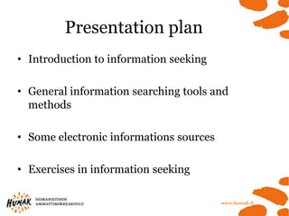 Information retrieval and electronic information sources | PPT