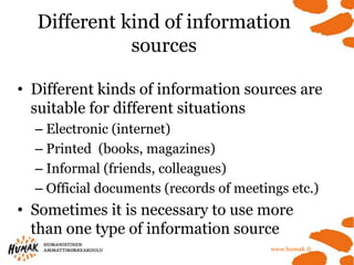 Information retrieval and electronic information sources | PPT