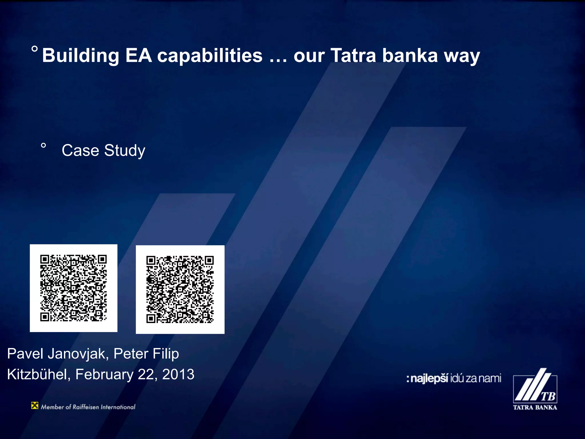 Building EA capabilities in Tatra banka | PDF