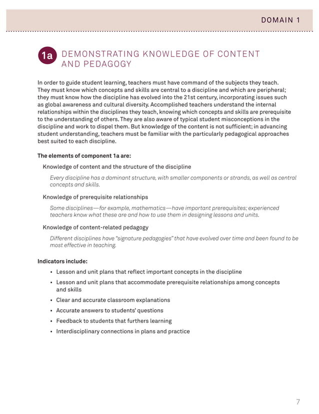 Charlotte Danielson Evaluation Instrument | PDF