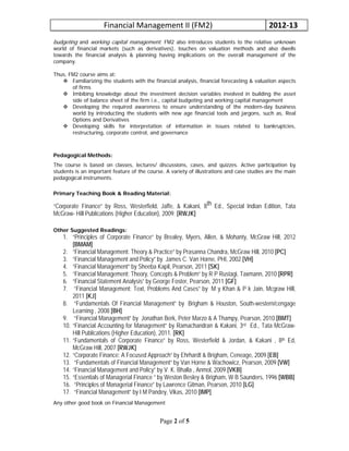 2013 fm2 outline | PDF