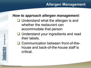 Food Safety Webcast: Allergen Management | PPTX