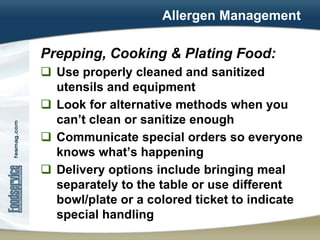 Food Safety Webcast: Allergen Management | PPTX