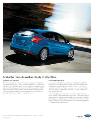 2013 ford _focus_brochure | PDF | Automotive Industry | Industries