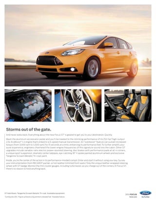 2013 ford _focus_brochure | PDF | Automotive Industry | Industries