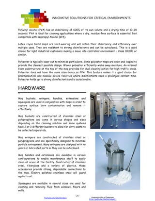 2013 Guide to a Contamination Free Cleanroom | PDF