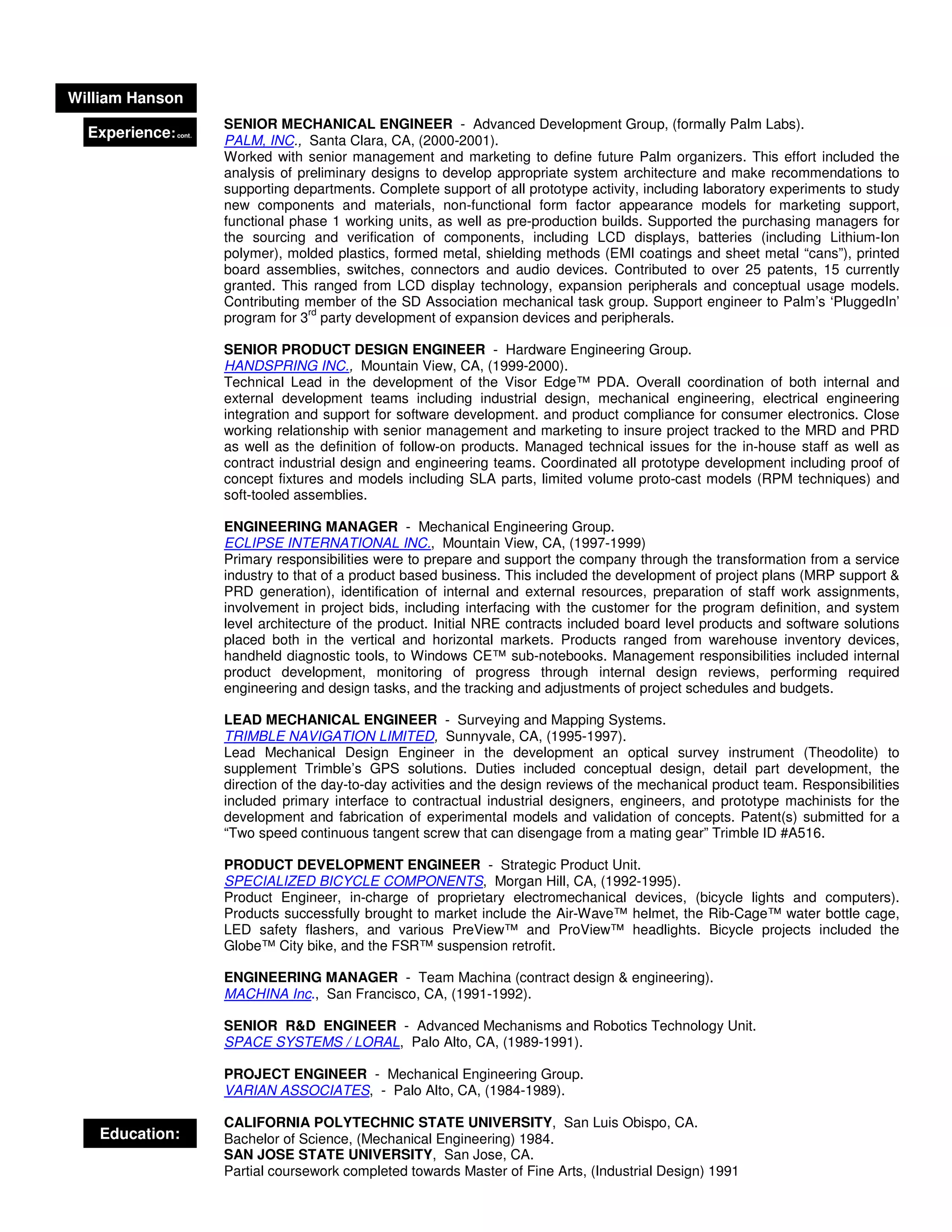 2013 hanson resume | PDF
