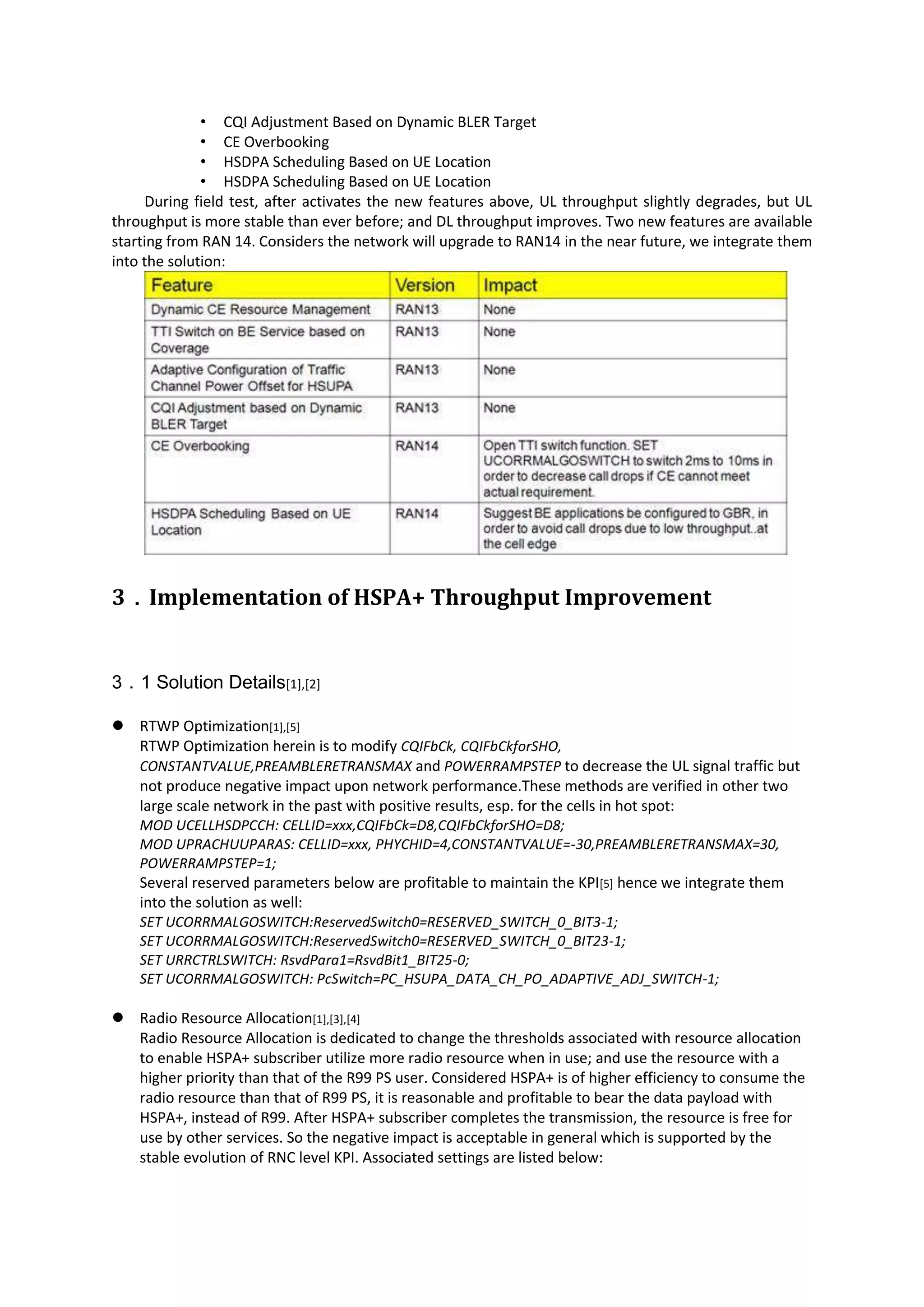 2013 hspa optimization doc huawei | DOCX