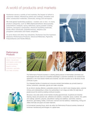 2013 Huntsman Corporate Brochure | PDF