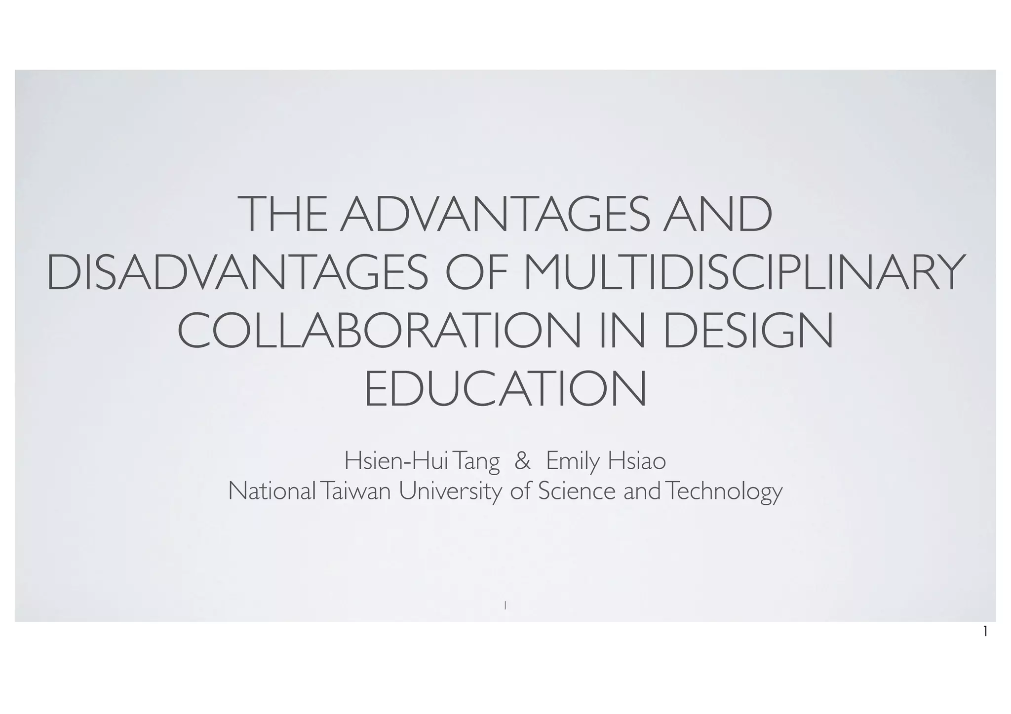 2013 IASDR presentation The advantages and disadvantages of ...