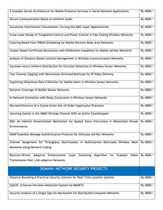 2013 ieee .net project titles | PDF