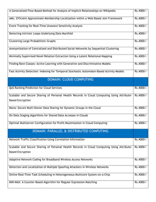 2013 ieee .net project titles | PDF