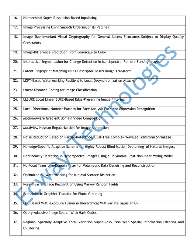 2013 ieee matlab project titles | PDF