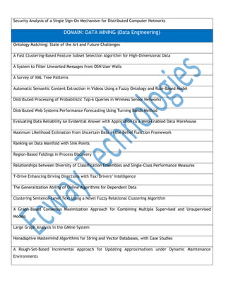 2013 ieee project java titles | PDF