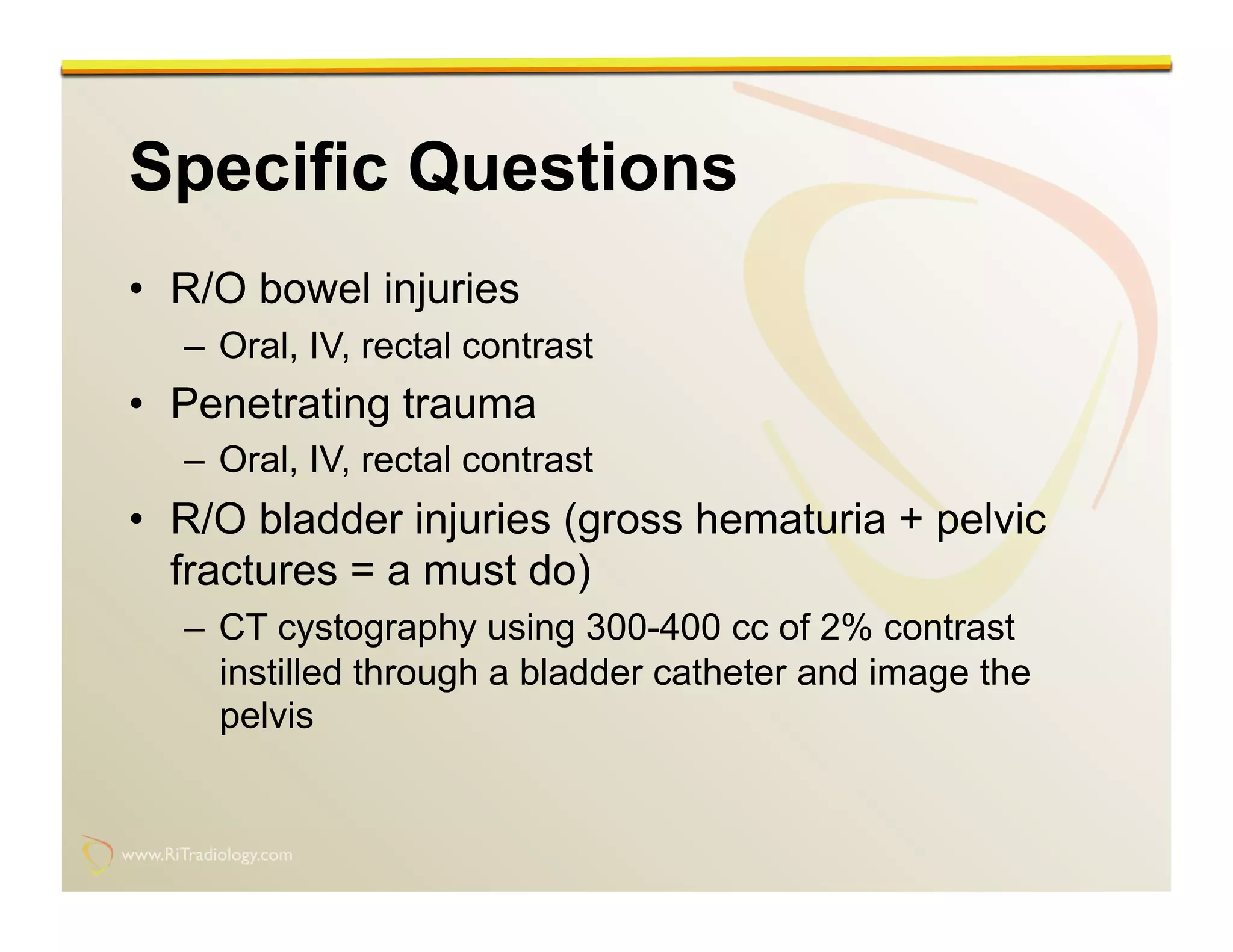 Imaging of Abdominal Trauma | PDF