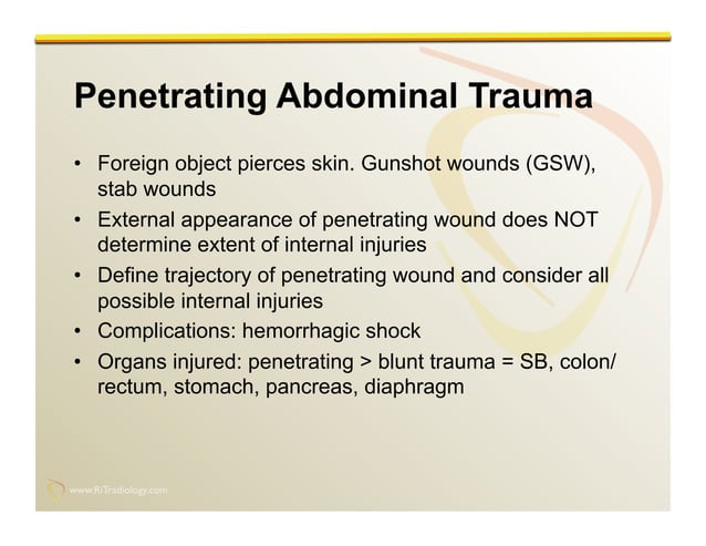 Imaging of Abdominal Trauma | PDF | First Aid | Injuries