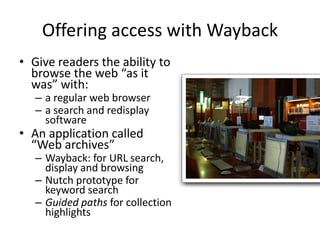 Archiving the French Web: the BnF web archiving workflow. Sara Aubry | PPT