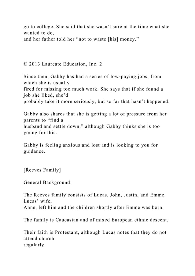 © 2013 Laureate Education, Inc. 1 Young Adulthood” Prog.docx