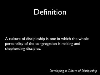 United in Love: A Culture of Discipleship | PPT
