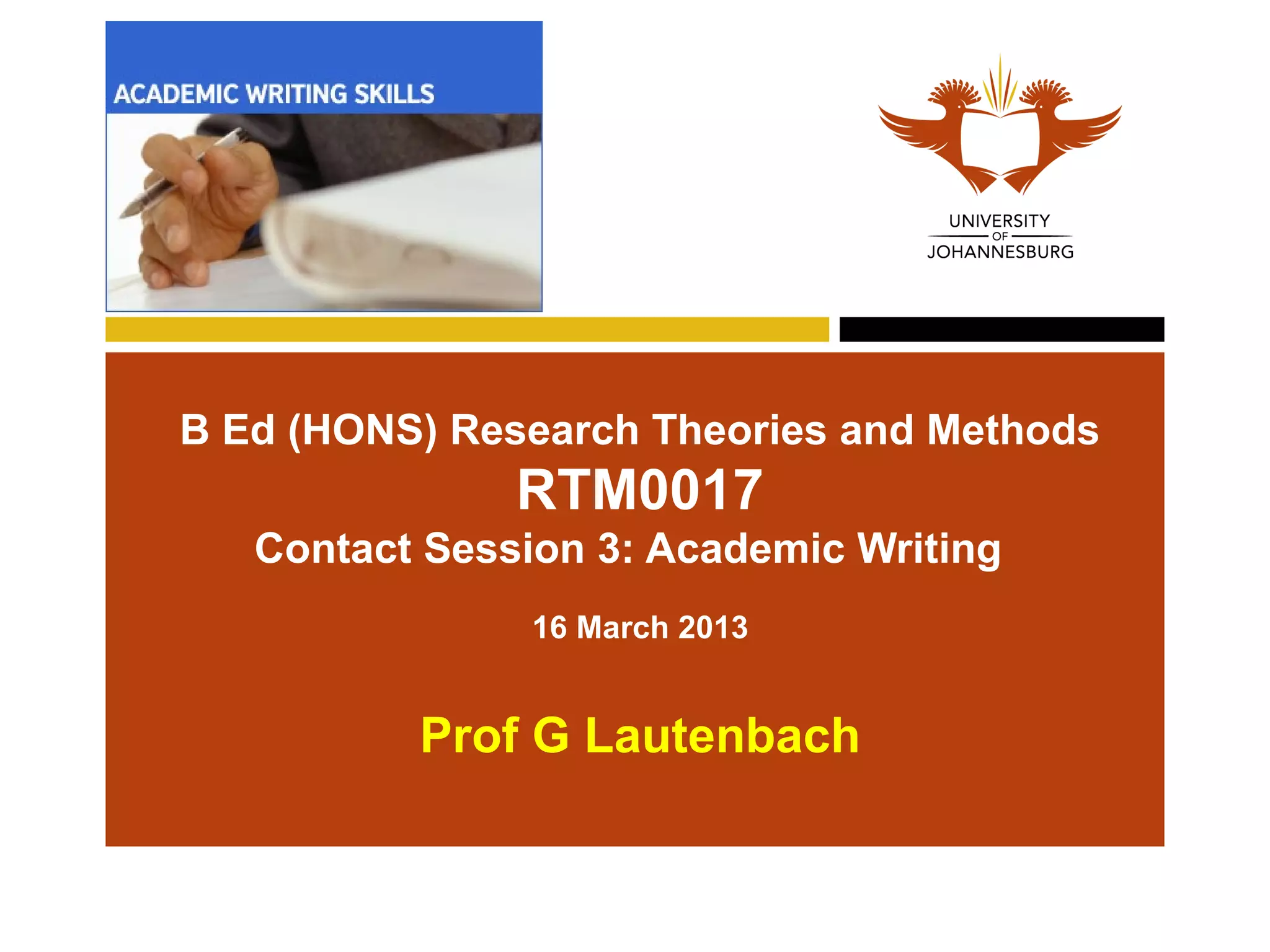 2013 academic writing -brief intro | PPT 2013 academic writing -brief intro | PPT