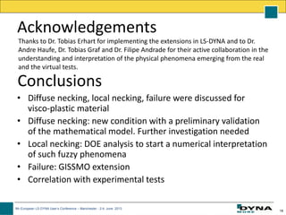 Diffuse and localized necking under plane stress in visco-plastic ...