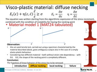Diffuse and localized necking under plane stress in visco-plastic ...