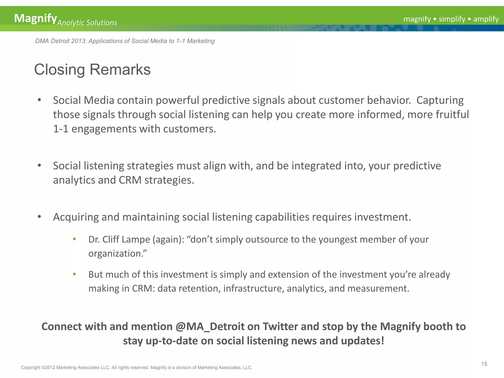 2013 magnify aims presentation | PPT