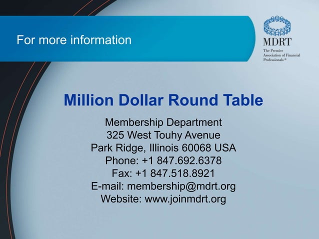 Manfaat Keanggotaan MDRT | PPTX