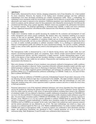 2013 methodology for the calibration of vissim in mixed traffic | PDF