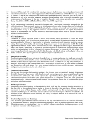 2013 methodology for the calibration of vissim in mixed traffic | PDF